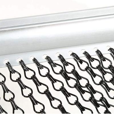 China restaurant room divider decorative Aluminium Mesh Fabric Link Door shower wire mesh Netting coil drapery  metal chain curtain for sale