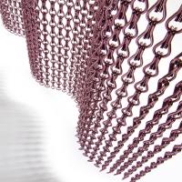 China restaurant room divider decorative Aluminium Mesh Fabric Link Door shower wire mesh Netting coil drapery  metal chain curtain for sale