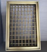 China Rigid bronze Architectural Facade Stainless Steel Antique Brass Woven Wire Grill Panel Partitions Inserts Fabric Home Metal Decorative Mesh for Cabinet Doors for sale