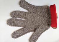 China Reversible Safety Level 5 Stainless Steel Gloves With Textile Strap Silver Color for sale