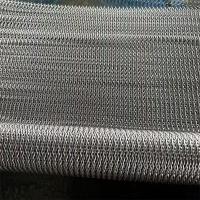 China Food Grade 304 Stainless Steel Herringbone Weave Conveyor Belt for Baking Frying Freezing Line for sale
