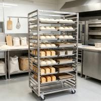 China High Temperature Resistant 304 Stainless Steel Tray Trolley 18 Tier for Oven Blast Freezer Cold Room for sale