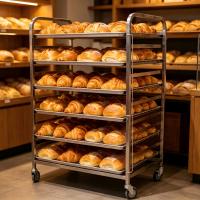 China High Temperature Resistant 304 Stainless Steel Tray Trolley 18 Tier for Oven Blast Freezer Cold Room for sale