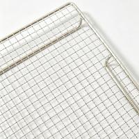 China SS304 Stainless Steel Anti Rust Bread Baking Mesh Tray Food Grade Wire Tray With Reinforced Edge for sale