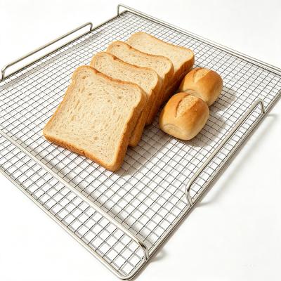 China Food Grade Custom Design Bread Baking Mesh Tray Stainless Steel Wire Tray For Bakery Oven for sale