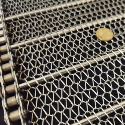 China Annealing Furnace Wire Mesh Conveyor Belt for Drying Oven 316L 25mm Pitch for sale
