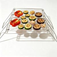 China SS304 Stainless Steel Anti Rust Bakeware Mesh Tray Round Square Oven Baking Wire Tray for sale