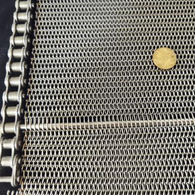 China Custom Length Stainless Steel Wire Mesh Conveyor Belt Customizable Size 304 High Temperature for sale