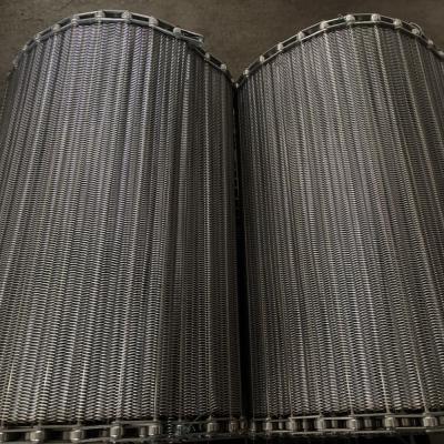 China 316 Stainless Steel Spiral Weave Wire Mesh Conveyor Belt for Meat Processing Line for sale