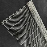 China AISI 304 Chain Link Wire Mesh Conveyor Belt for Chocolate Enrober Coating Line for sale