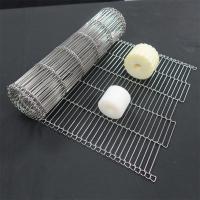 China AISI 304 Chain Link Wire Mesh Conveyor Belt for Chocolate Enrober Coating Line for sale
