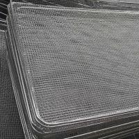 China High Temperature Oven Safe Baking Tray Food Grade FDA Stainless Steel Mesh Tray 1.5mm Thick for sale