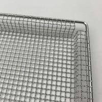 China High Temperature Oven Safe Baking Tray Food Grade FDA Stainless Steel Mesh Tray 1.5mm Thick for sale