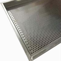 China Stainless Steel Baking Tray 18x26 Inch Perforated Oven Mesh Tray for Bakery Food Grade 304 for sale