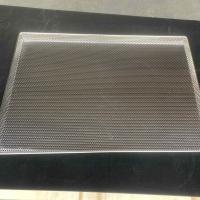 China Stainless Steel Baking Tray 18x26 Inch Perforated Oven Mesh Tray for Bakery Food Grade 304 for sale