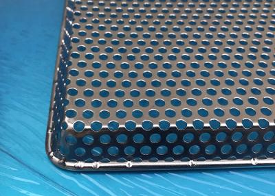 China FDA Certification Stainless Steel Perforated Metal Trays With Customized Size for sale