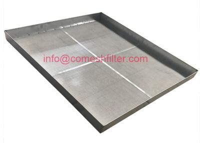 China Steel Woven Wire Mesh Tray Screen Rectangular Opening 600x400mm for sale