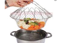 China Food Grade 12 In 1 Kitchen Tool Foldable Chef Basket Steel Ready To Ship for sale