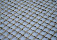 China Brass Crimped Wire Mesh Used For Interior Decoration Protection for sale
