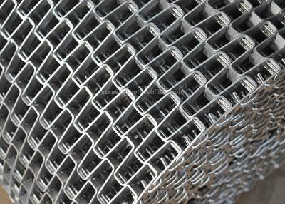 China Honeycomb Wire Mesh Conveyor Belt , Metal Mesh Belt With Clinched Edge for sale