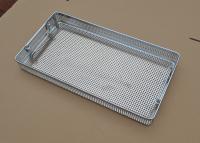 China Square Hole Perforated Disinfection Metal Wire Basket For Hospital Using for sale