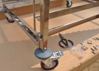 China Corrosion - Resistant 201 304 Stainless Steel Tray Trolley For Bakery for sale