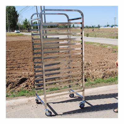 China 304 Stainless Steel Rack Trolley For Catering Equipment , Silver Color for sale