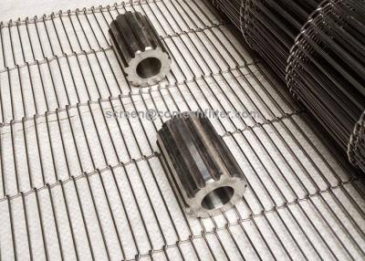 China Chocolate Flat Flex 1mm Wire Mesh Conveyor Belt for sale