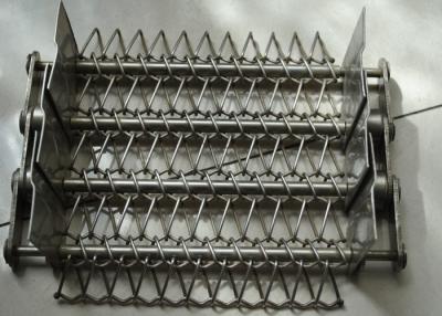 China Baffle Food Professing 1.6M Chain Mesh Conveyor Belt for sale