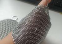 China FDA 12x12cm Welded Rings 304 Stainless Steel Chainmail Scrubber for sale