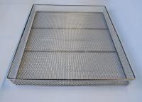 China Food Grade 60x40cm 1.2mm Mesh Wire Tray Bakery / Chip for sale