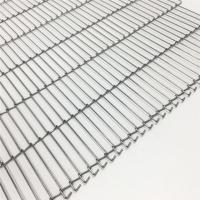 China Stainless Steel Pizza Oven Ladder Chain link Conveyor Flat Wire Mesh Flex Belt for chocolate enrobe,304 316 for sale