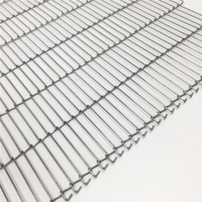 China Stainless Steel Pizza Oven Ladder Chain link Conveyor Flat Wire Mesh Flex Belt for chocolate enrobe,304 316 for sale