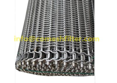 China 304 316 Stainless Steel Balanced Weave Spiral Cooler Frozen Conveyor Belt for oven baking drying freezer for sale
