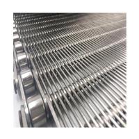 China Stainless Steel 304 Spiral Eyelink Eye Link Flex Wire Mesh Ring Conveyor Belt with Chain for tunnel freezer for sale