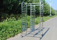 China 1mm SGS 201 Grade Stainless Steel Rack Trolley With Wheel for sale
