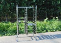 China 1mm SGS 201 Grade Stainless Steel Rack Trolley With Wheel for sale
