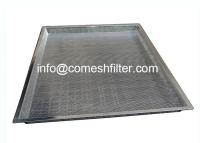 China Oven Baking Perforated 3mm Holes Wire Mesh Tray With Trolley for sale