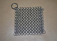 China Kitchen 4x4 Inches Stainless Steel Chainmail Cast Iron Cleaner for sale