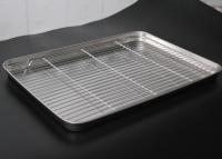 China 60*40*2.5cm Stainless Steel 304 Wire Mesh Baking Tray With Rack for sale