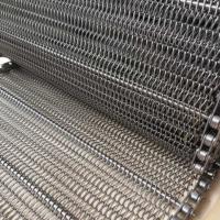 China 25.4mm Pitch 304 SGS Steel Mesh Conveyor Belt With Chain Link for sale