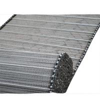 China 25.4mm Pitch 304 SGS Steel Mesh Conveyor Belt With Chain Link for sale