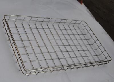 China 2.0mm Stainless Steel Wire Mesh Tray Silver Polished for sale