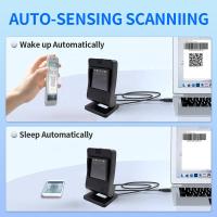 China 2D QR 1D Big Desktop Handsfree Barcode Scanner for POS Supermarket Retail for sale