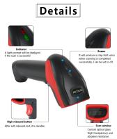 China Wholesale commercial 2022 white led 2d wireless barcode scanner with cradle for sale for sale