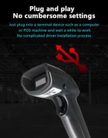 China High Performance Wireless Barcode Scanner 1D 2D Barcode Reader Handheld Bar Code Scanner for sale
