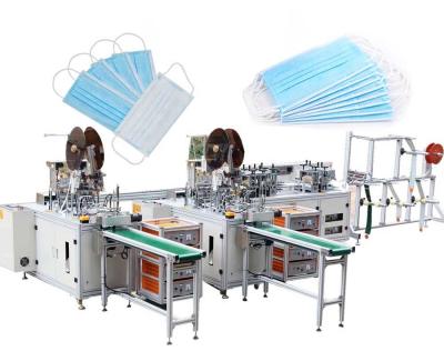 China 100 Pcs/Min 3 Ply Face Mask Making Machine with 175×95mm Size and 3000kg Weight for Automated Production for sale