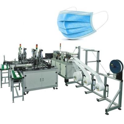 China Automatic Inner Earloop Face Mask Making Machine 100-120 Pcs/Min 4KW Power Aluminum Frame for sale