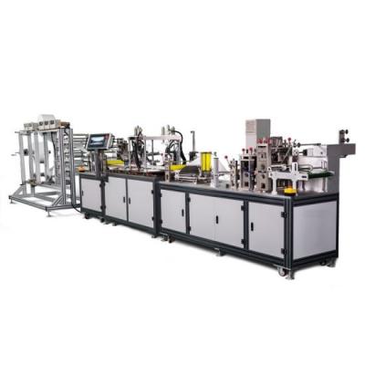 China Serve Motor 4 Layer Earloop Mask Machine 100-120 Pcs/Min with AC220V Power for Medical Face Mask Production for sale