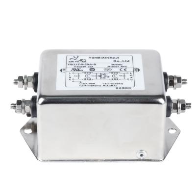 China Single Phase Filter M4 Screw Output 30A Power Line Filter Low Pass EMI Filter for sale